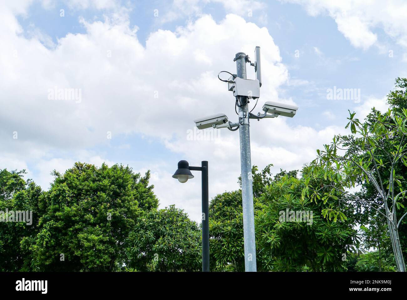 Security camera setup, cctv installation Stock Photo - Alamy
