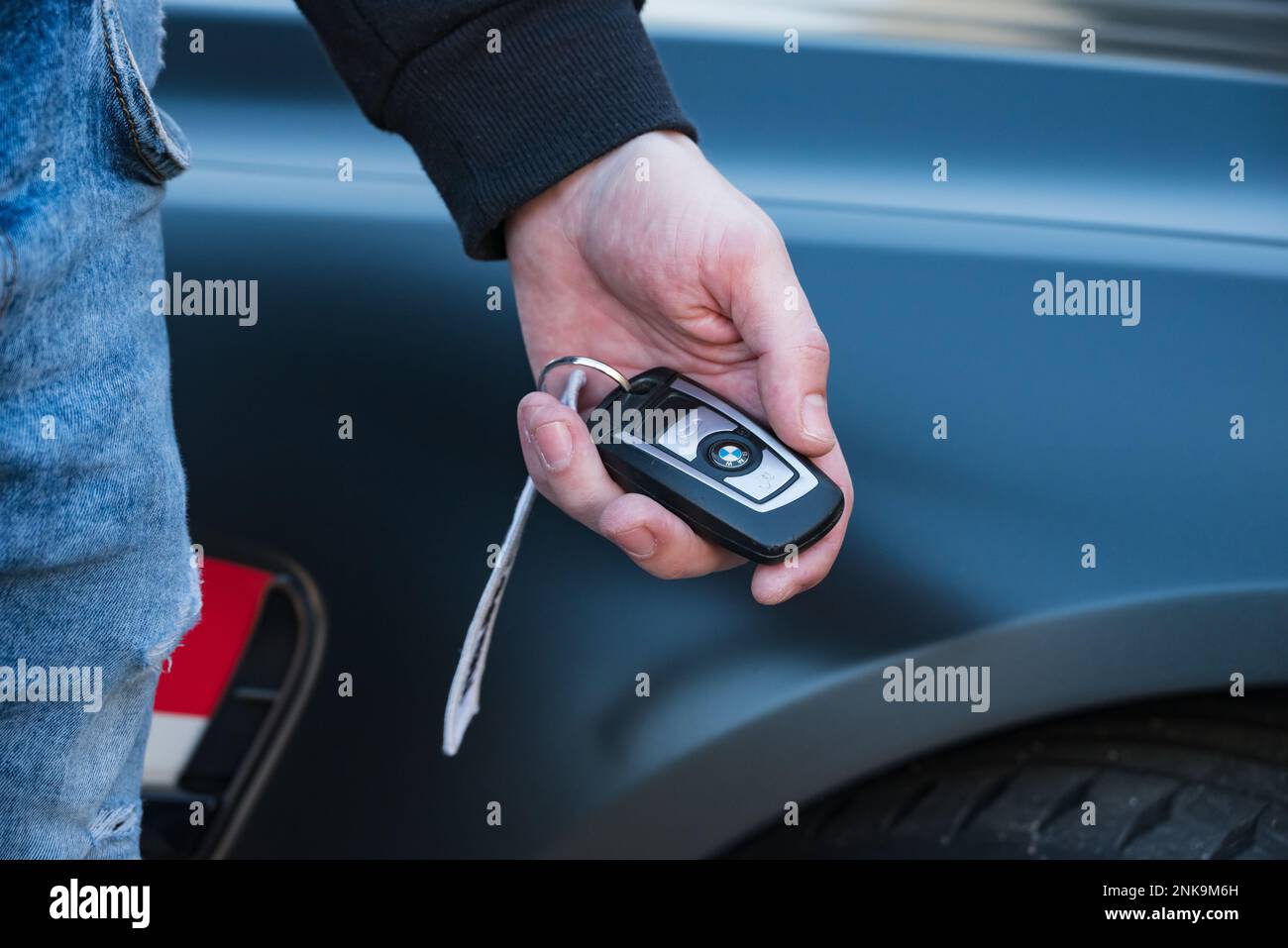 Slovenia, Ljubljana - 31 January 2023: BMW M4 high performance car with ...