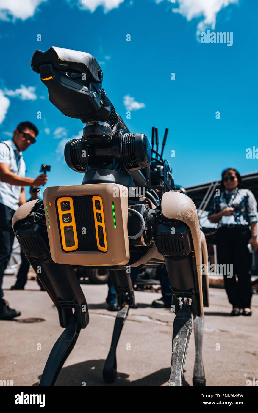 The U.S. Coast Guard performs a demonstration on how they utilize a ...