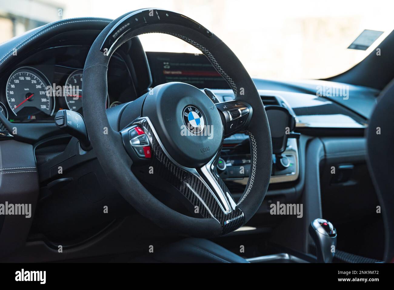 Slovenia, Ljubljana - 31 January 2023: BMW M4 high performance car ...