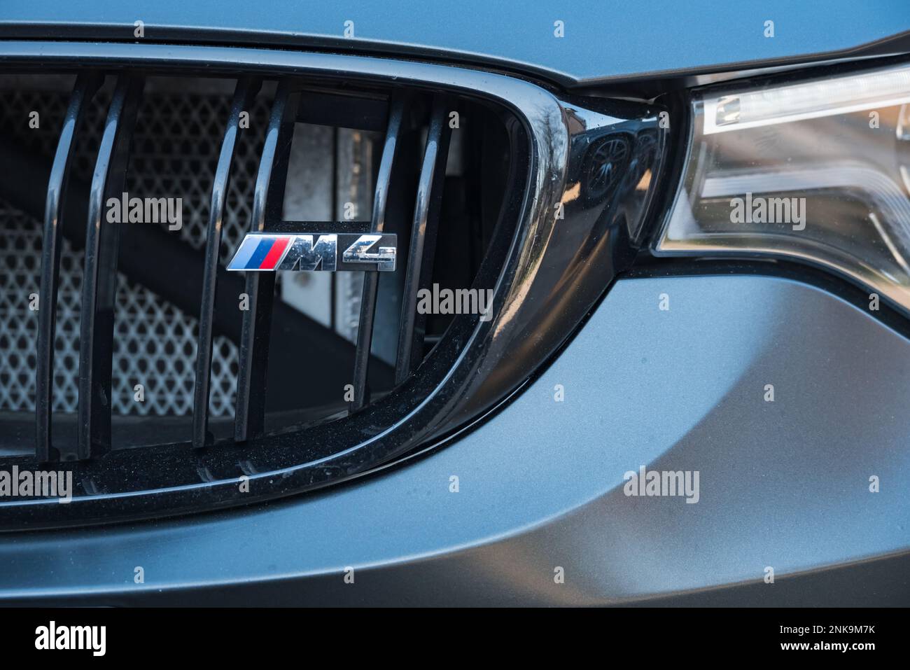 Slovenia, Ljubljana - 31 January 2023: BMW M4 high performance car ...