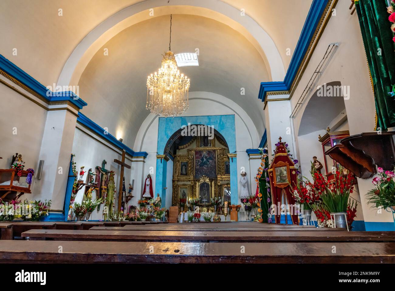 The nave of the Church of Nuestra Senora de la Asuncion in Santa Maria ...