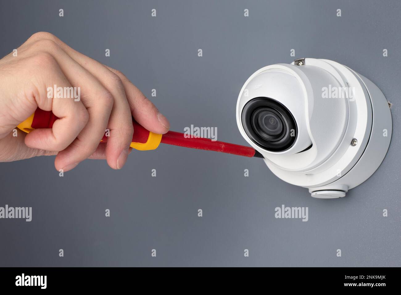 Security camera setup, cctv installation Stock Photo - Alamy