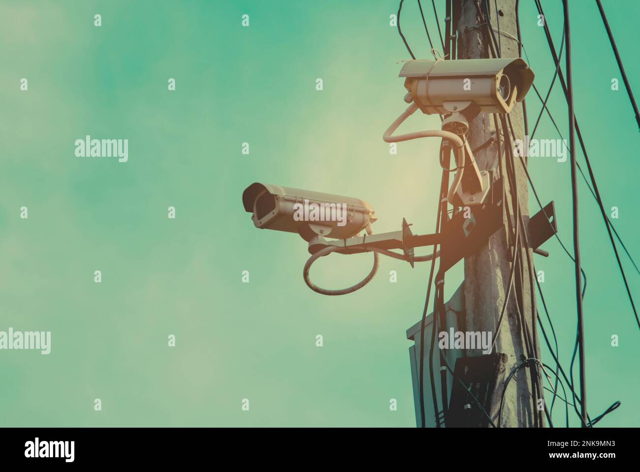 Security camera setup, cctv installation Stock Photo - Alamy