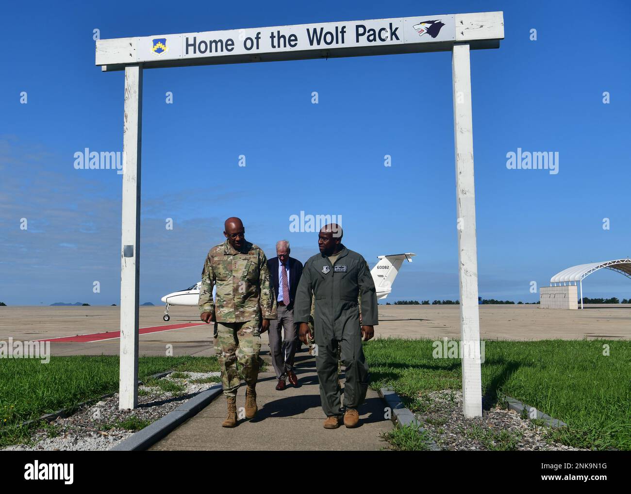 Col. Henry “Wolf” Jeffress, 8th Fighter Wing commander, escorts Air ...
