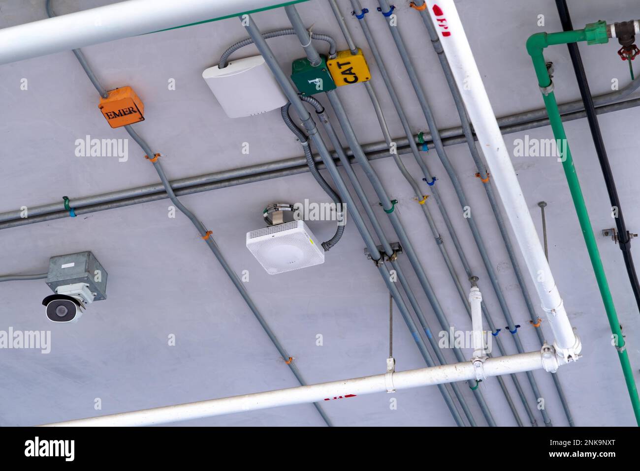 Security camera setup, cctv installation Stock Photo - Alamy