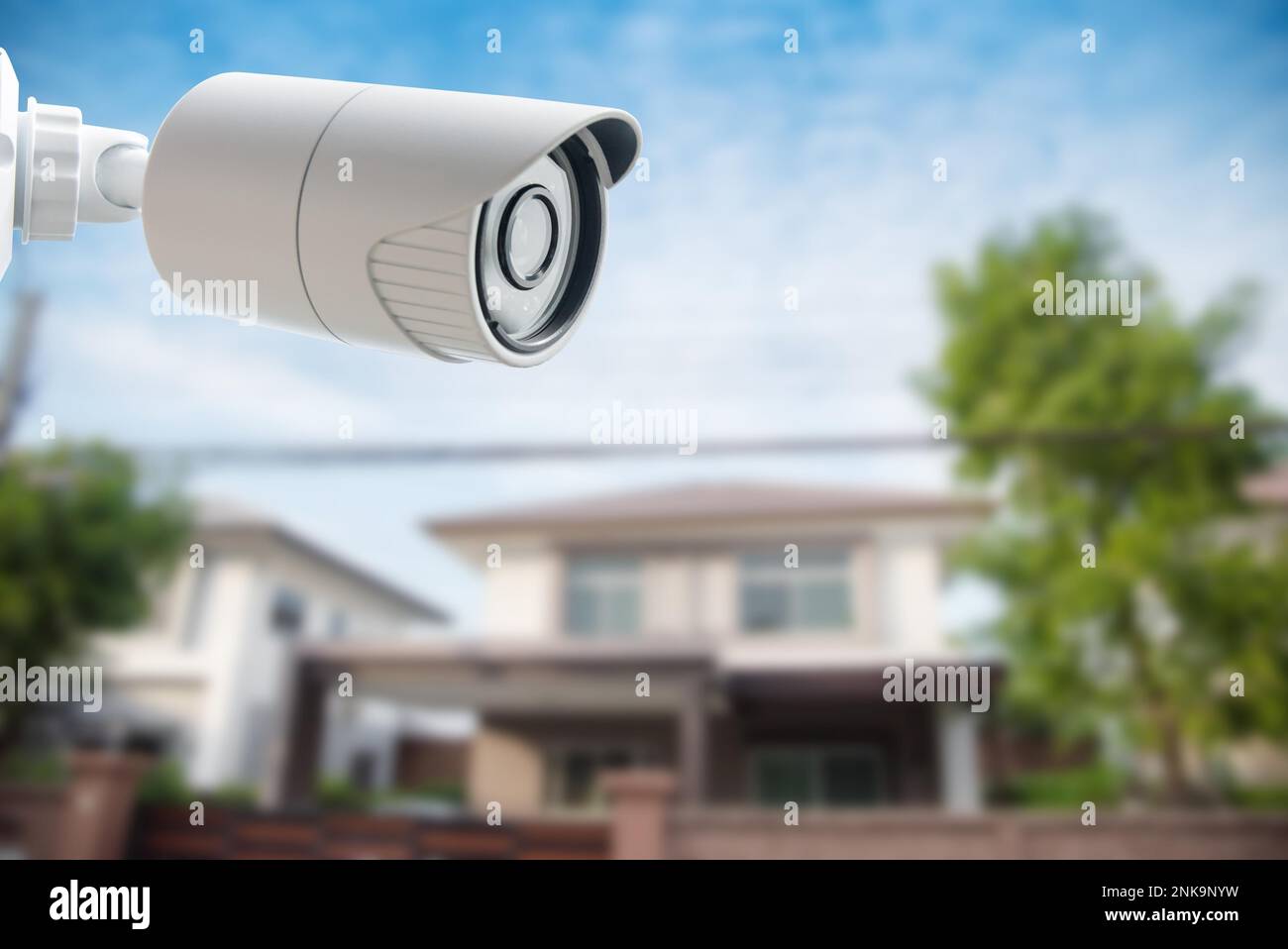 Security camera setup, cctv installation Stock Photo - Alamy