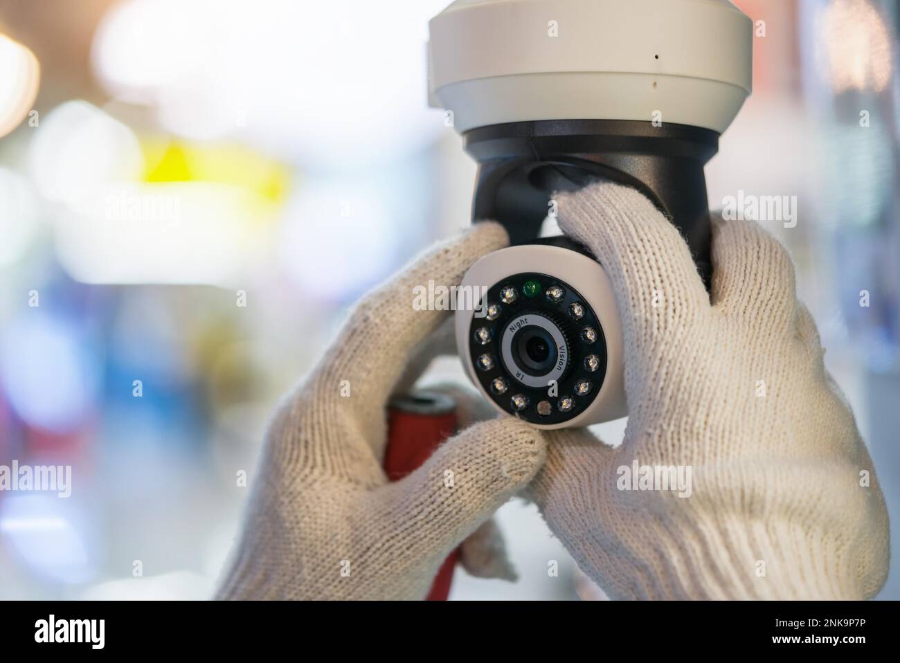 Security camera setup, cctv installation Stock Photo - Alamy