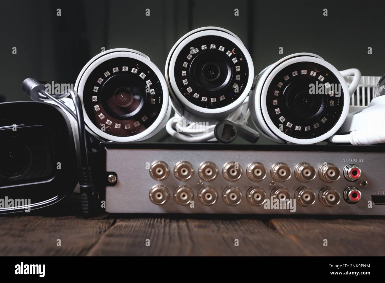 Security camera setup, cctv installation Stock Photo - Alamy