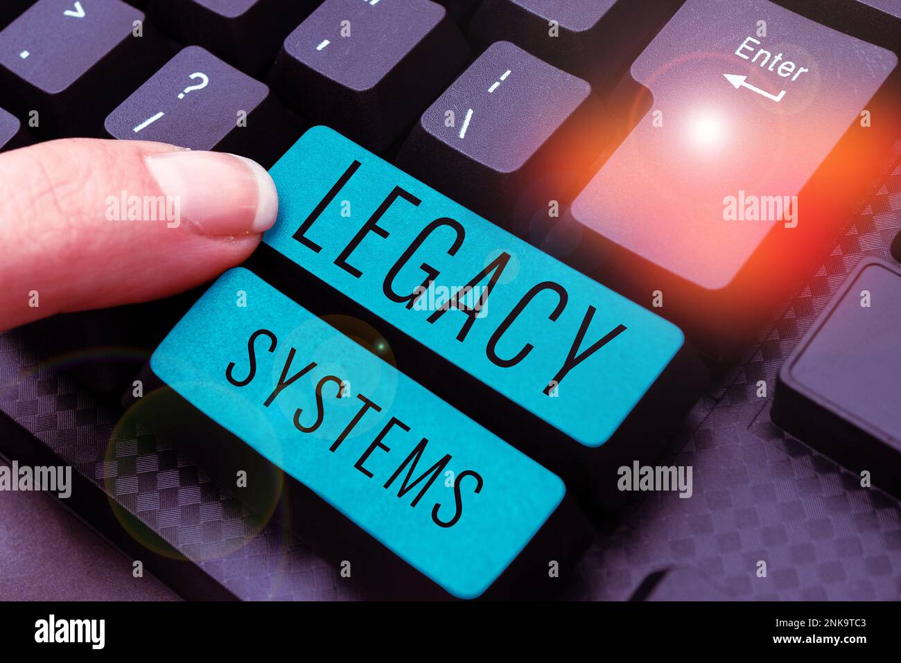 Sign displaying Legacy Systems. Business approach old method technology ...