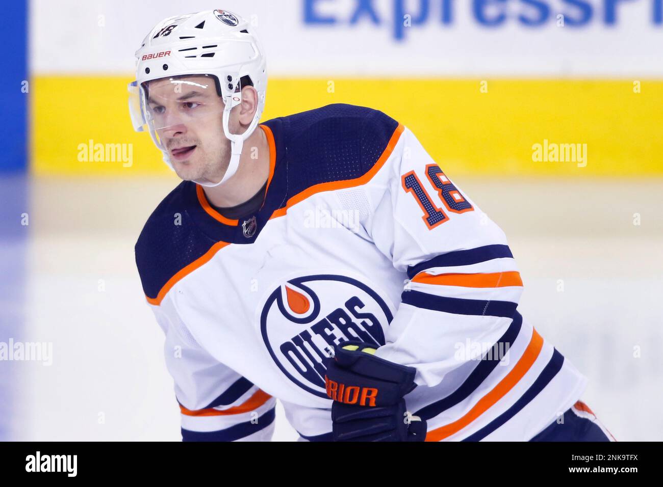 NHL profile photo on Edmonton Oilers player Zach Hyman at a game ...