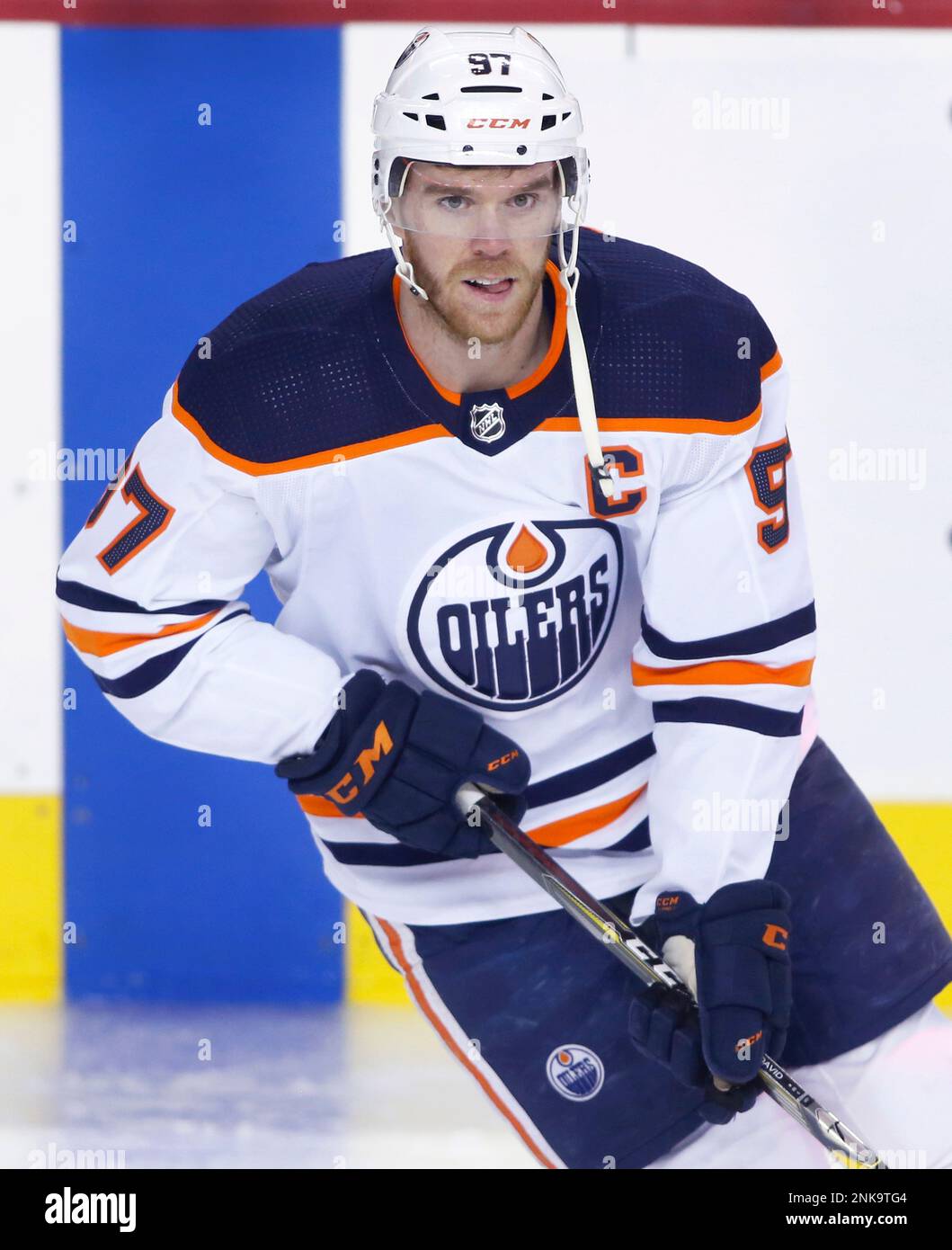 NHL profile photo on Edmonton Oilers player Connor McDavid at a game ...