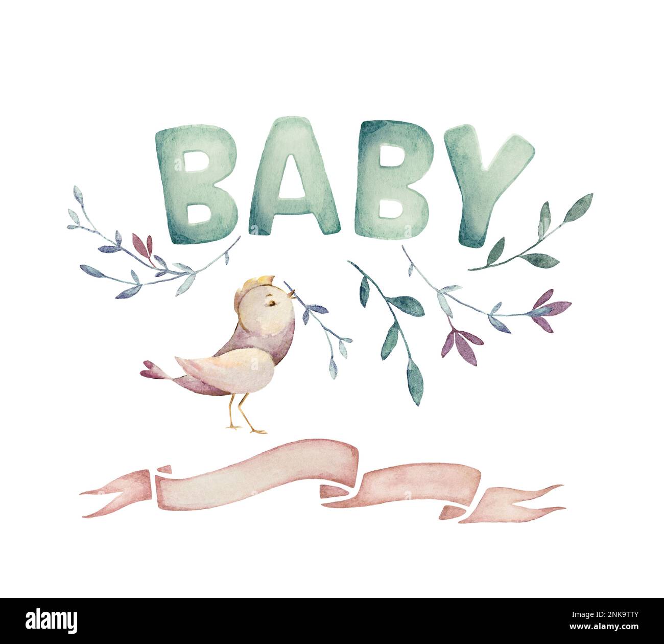 Baby Lettering, Baby Announcements, Baby Invitation Design Elements ...