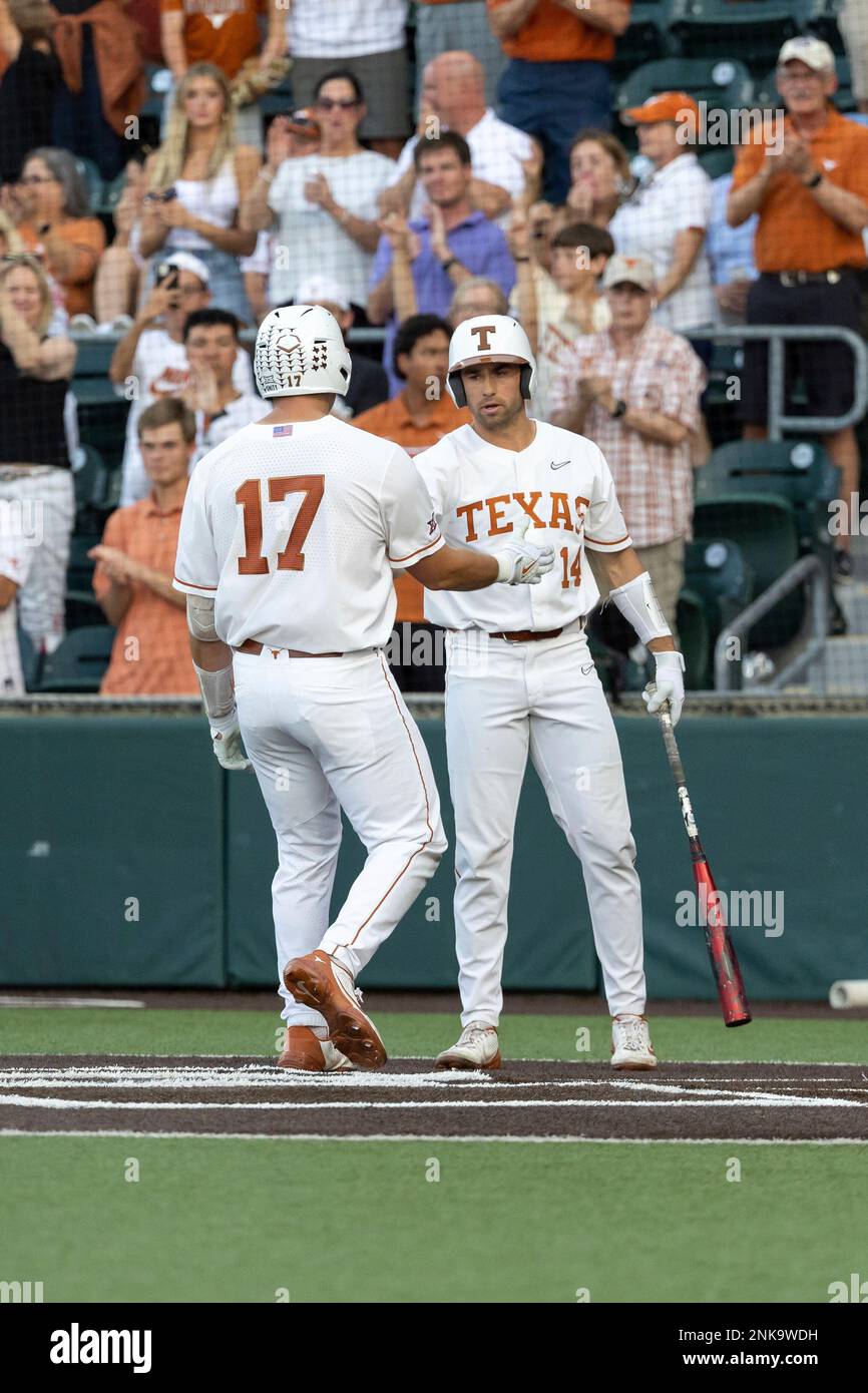 AUSTIN, TX - APRIL 29:Texas Longhorns infielder Ivan Melendez (17) is ...
