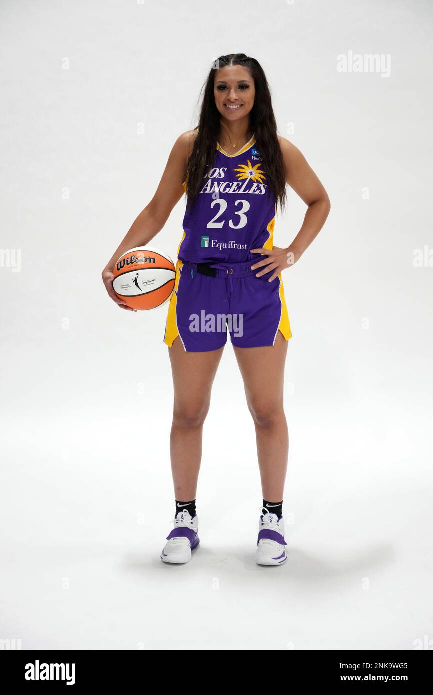Los Angeles Sparks guard Lexi Gordon (23) poses during media day ...