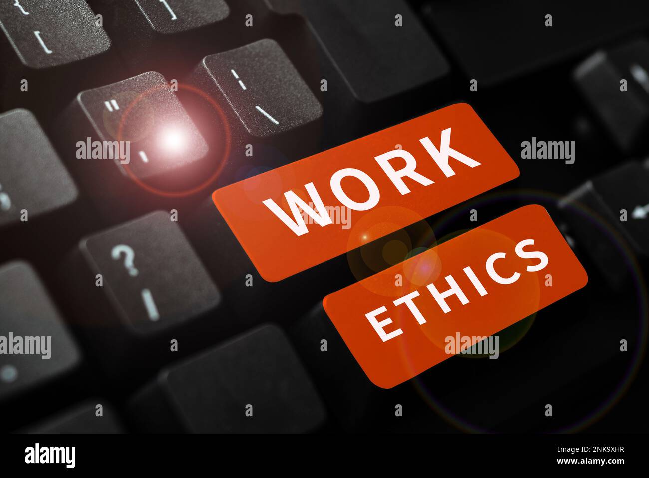 Inspiration showing sign Work Ethics. Business showcase A set of values ...