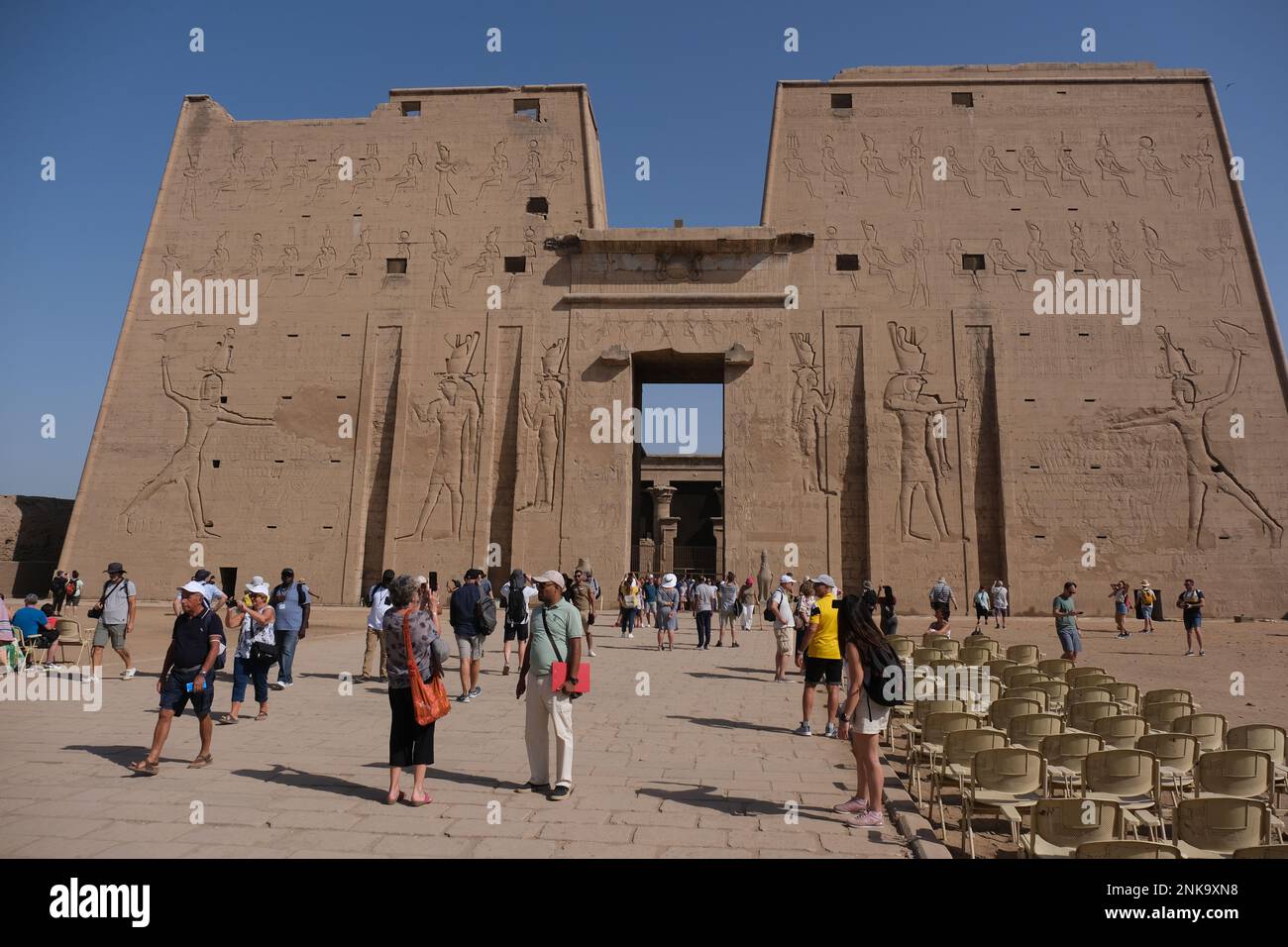 Temple of horus edfu cleopatra hi-res stock photography and images - Alamy