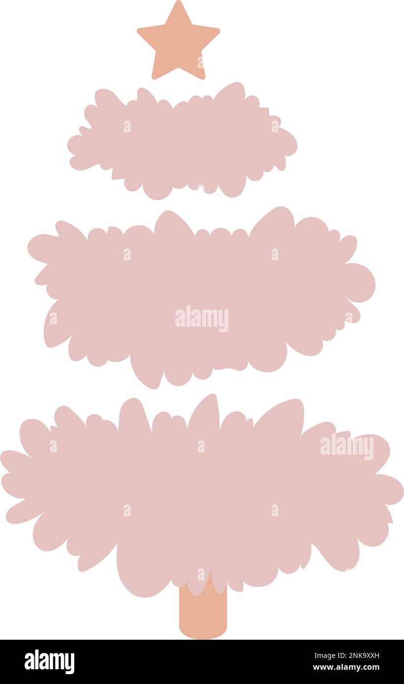 Pink Christmas tree vector illustration Stock Vector Image & Art - Alamy