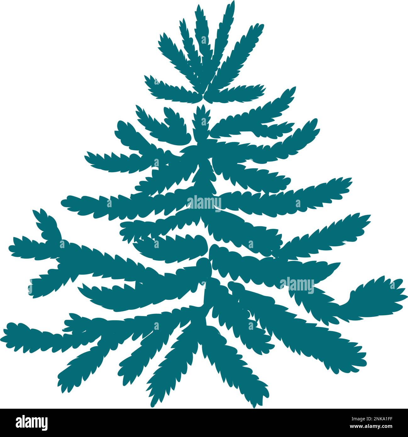 Green Christmas tree vector illustration Stock Vector Image & Art - Alamy
