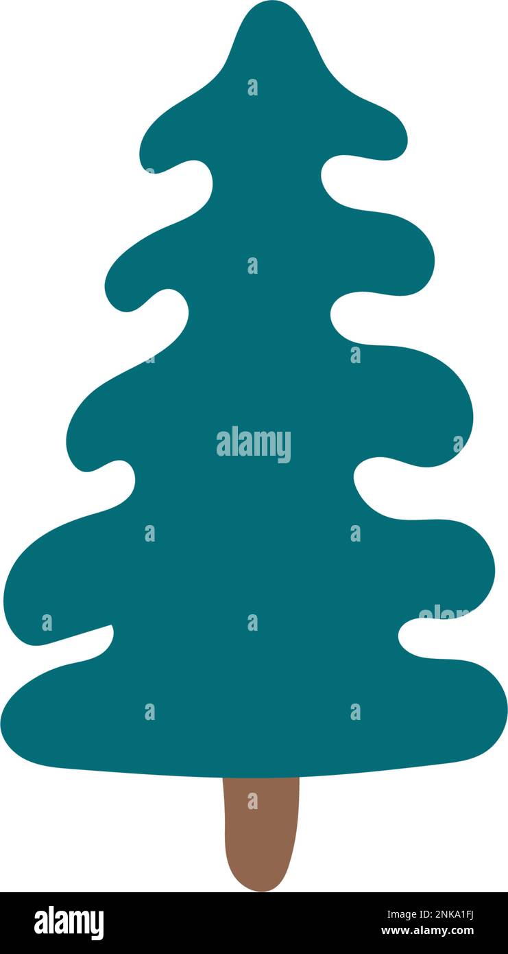 Green Christmas tree vector illustration Stock Vector Image & Art - Alamy
