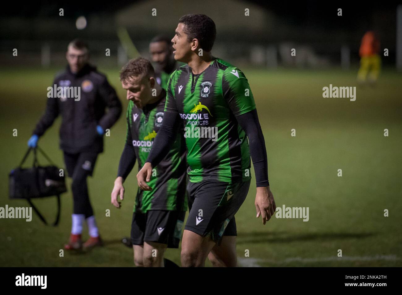 Golcar, England 04 March 2022. The North West Counties Football League ...