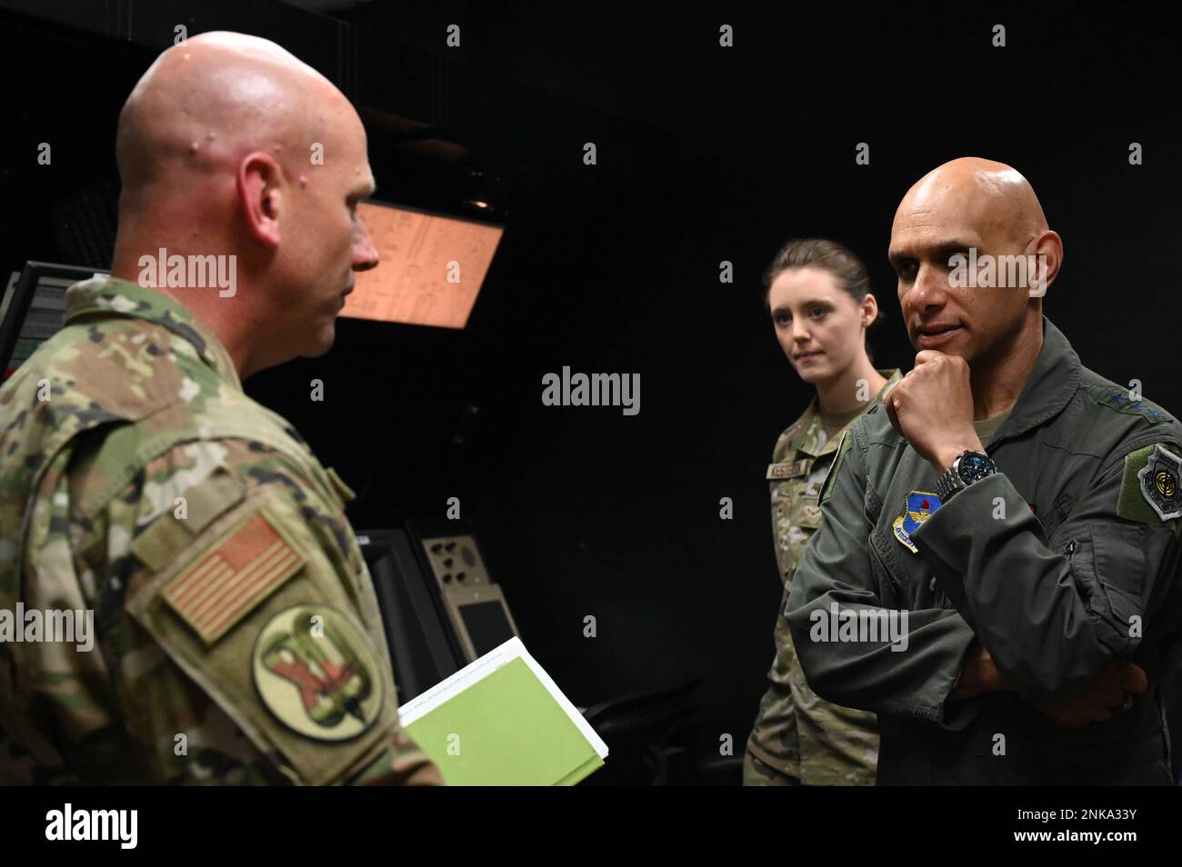 U.S. Air Force Col. Kevin Davidson, left, 47th Flying Training Wing ...