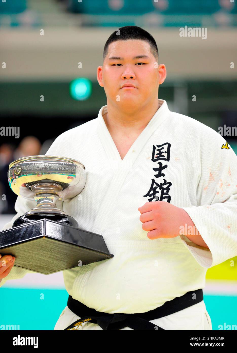 Tatsuru Saito poses for a photo after winning the All Japan Judo ...