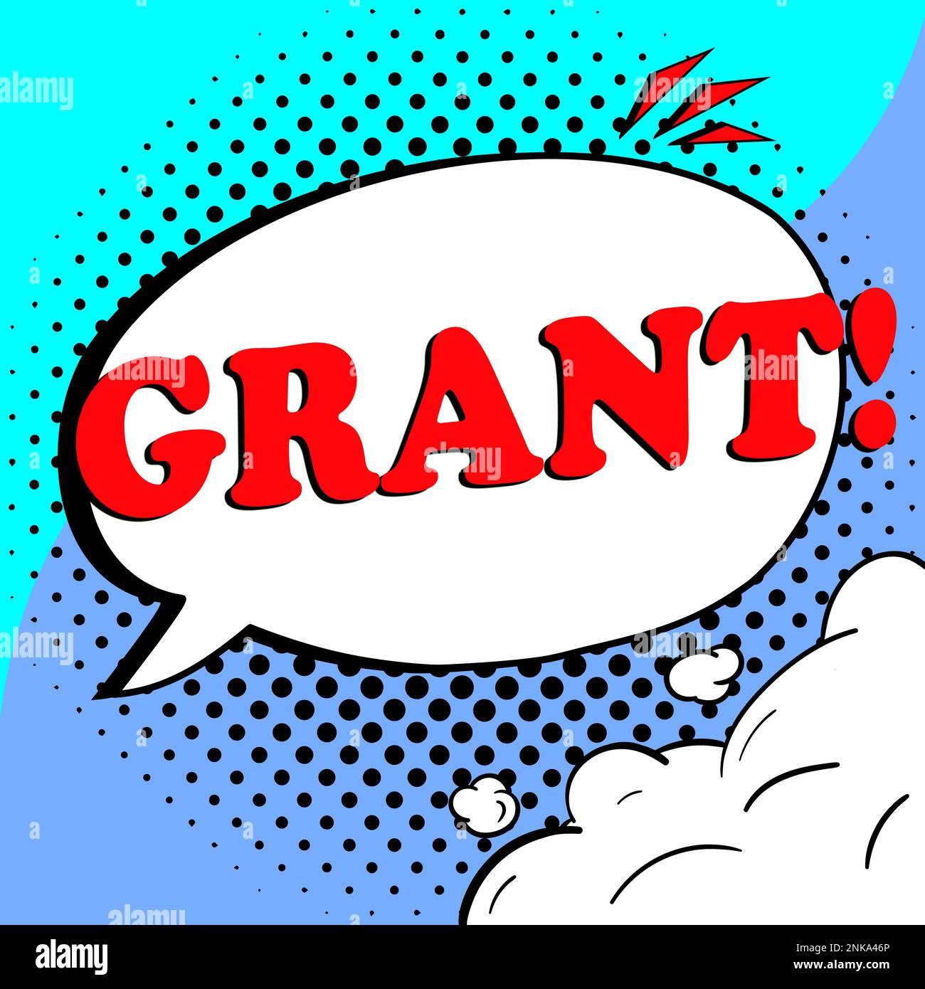 Text caption presenting Grant. Word Written on Money given by an ...