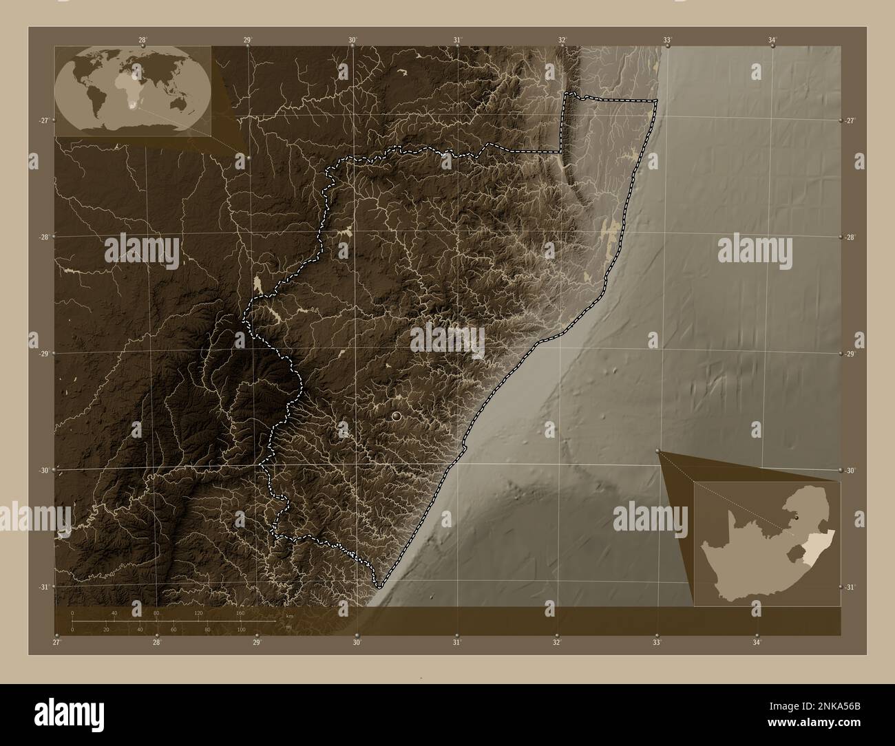 Map of rivers in south africa hi-res stock photography and images - Alamy