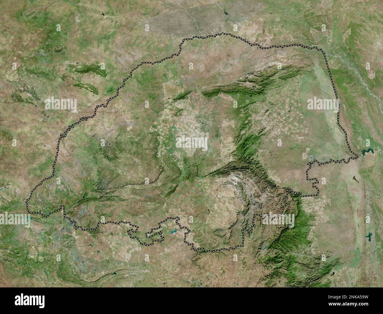Limpopo, province of South Africa. High resolution satellite map Stock ...