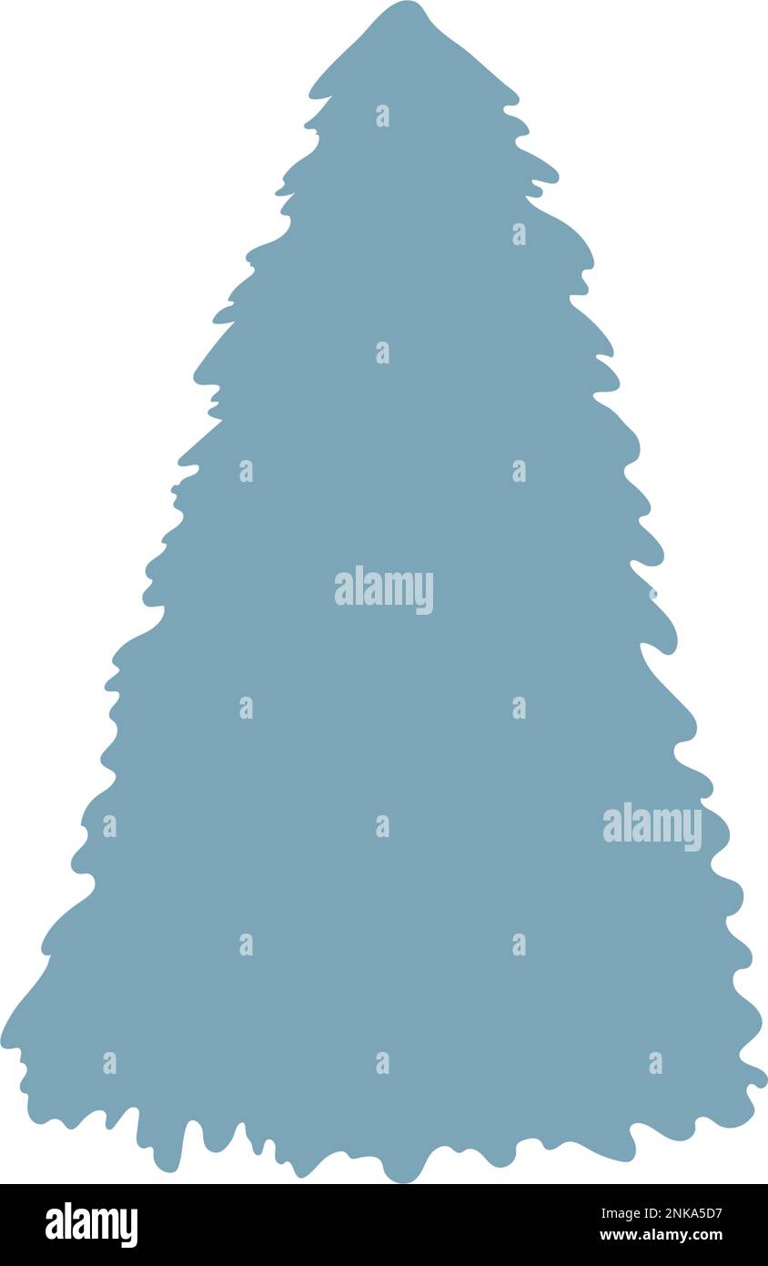 Blue Christmas tree vector illustration Stock Vector Image & Art - Alamy