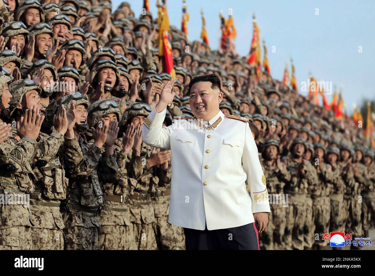 In this photo provided by the North Korean government, North Korean ...