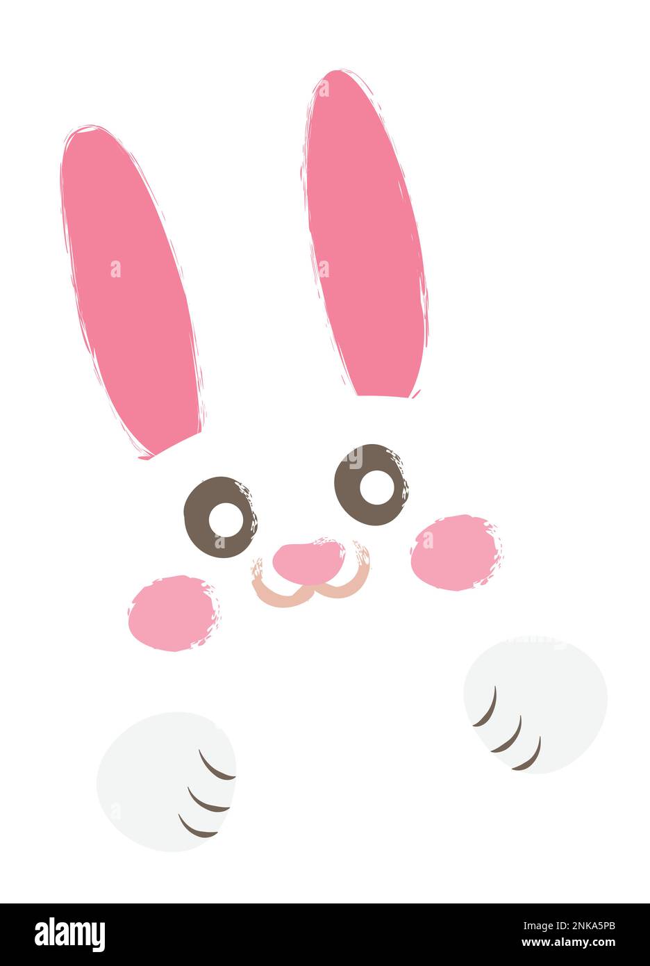 Isolated cute easter bunny rabbit animal Vector Stock Vector Image ...