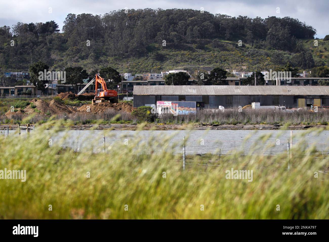 The Yosemite Slough, located between Candlestick Park and the Shipyard ...