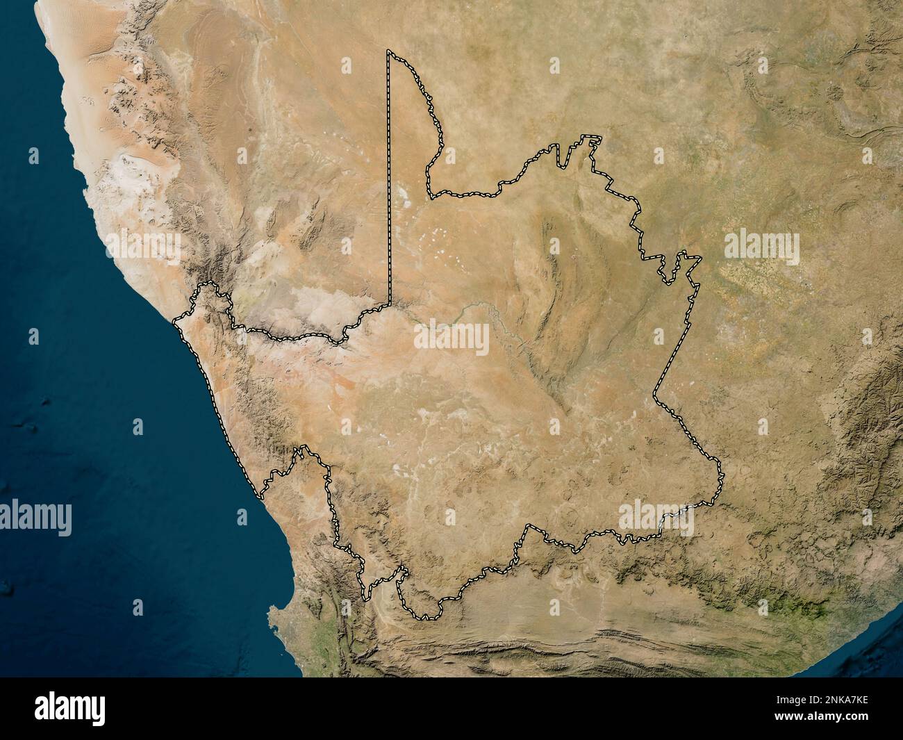 Northern Cape, province of South Africa. Low resolution satellite map ...