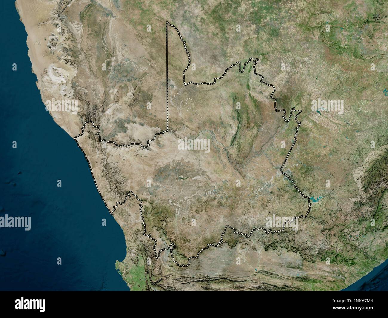 Northern Cape, province of South Africa. High resolution satellite map ...