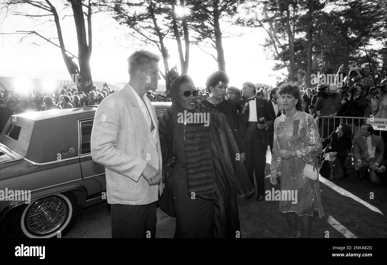 Premiere for the James Bond Movie View to a Kill .. Roger Moore, Grace ...