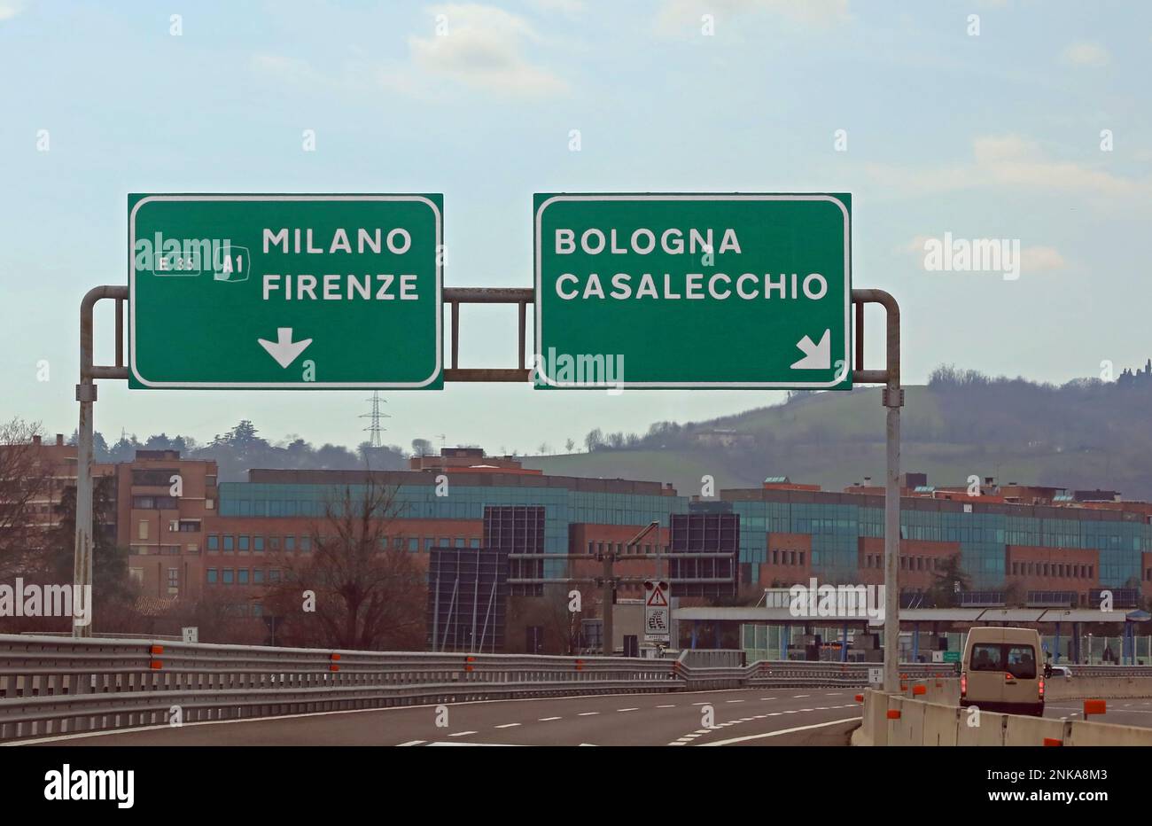 Wide italian Road Signal with name of Place like Milano Florence or ...