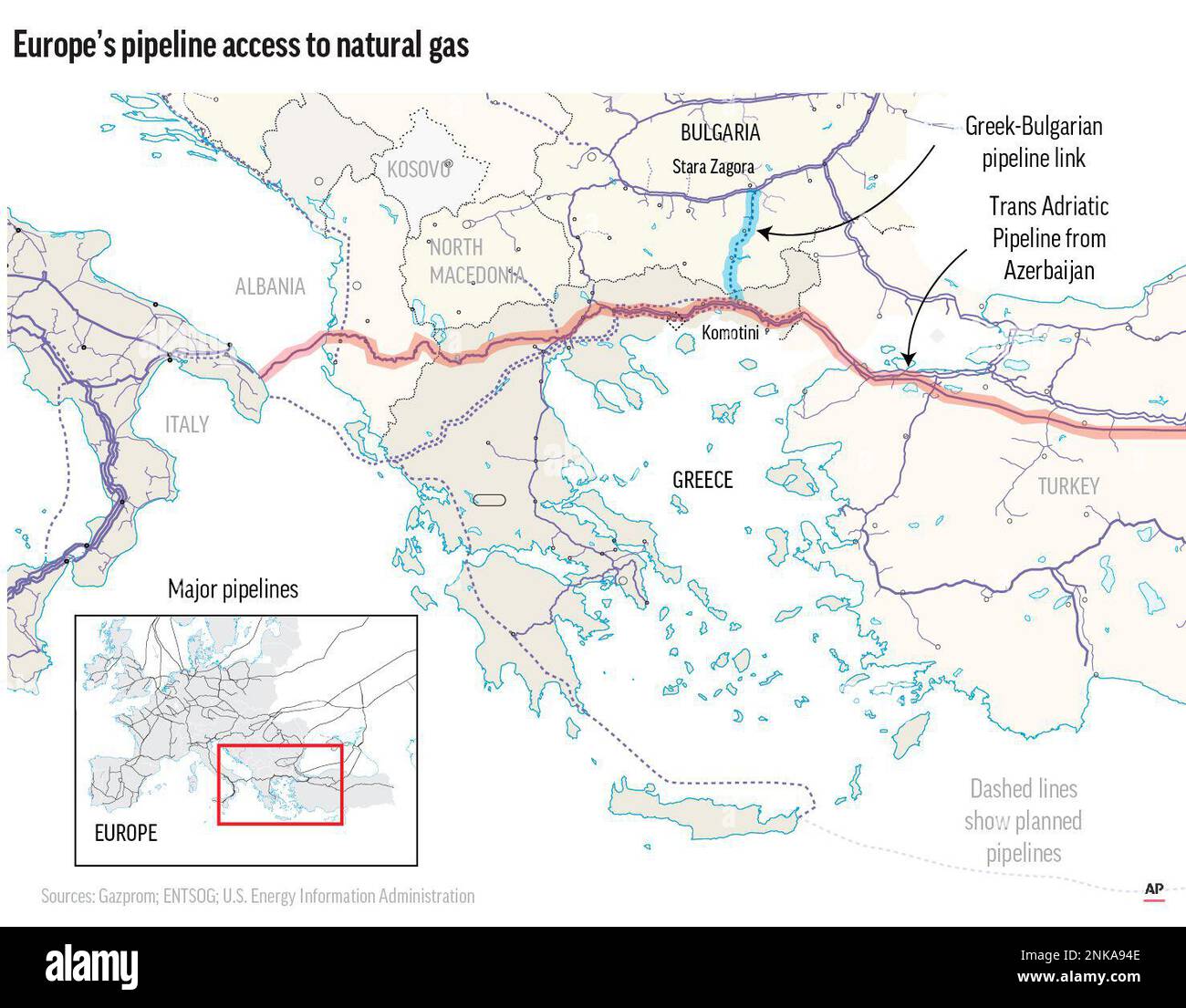 Map shows natural gas pipelines into Europe with a detailed look at the ...