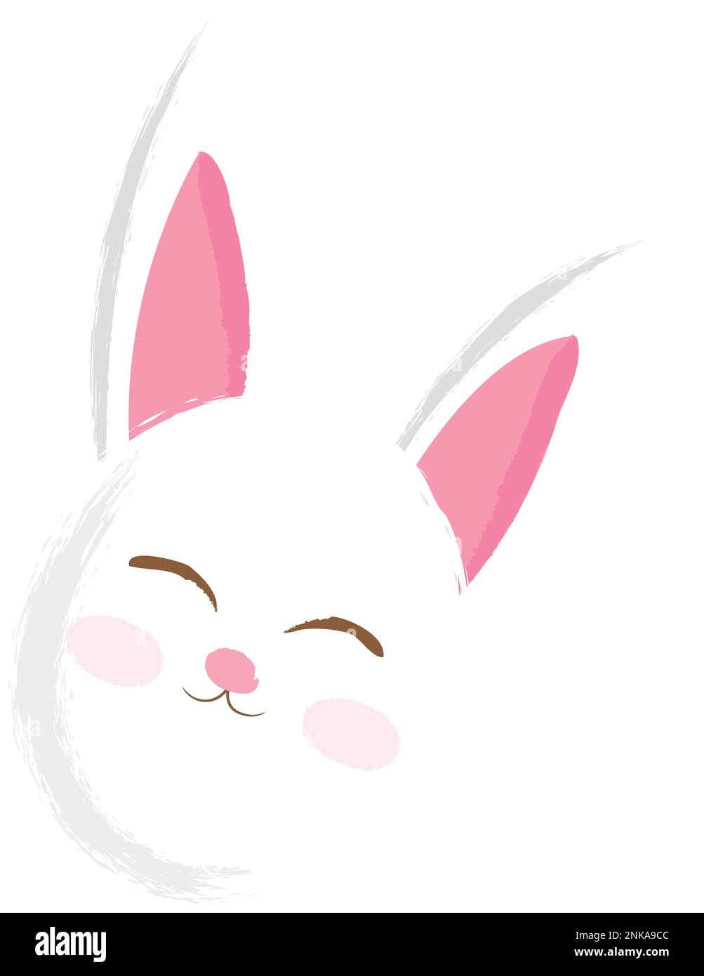 Isolated cute easter bunny rabbit animal Vector Stock Vector Image ...