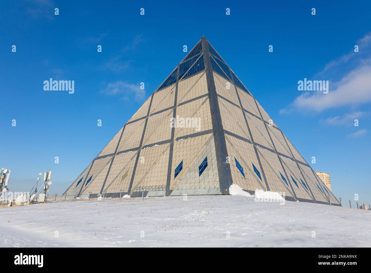 Palace of Peace and Accord. Modern architectural urbanistic city Astana ...