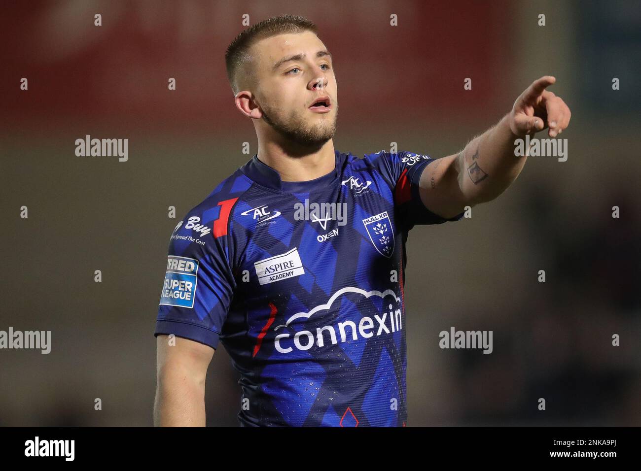 Mikey Lewis #20 of Hull KR reacts during the Betfred Super League Round ...