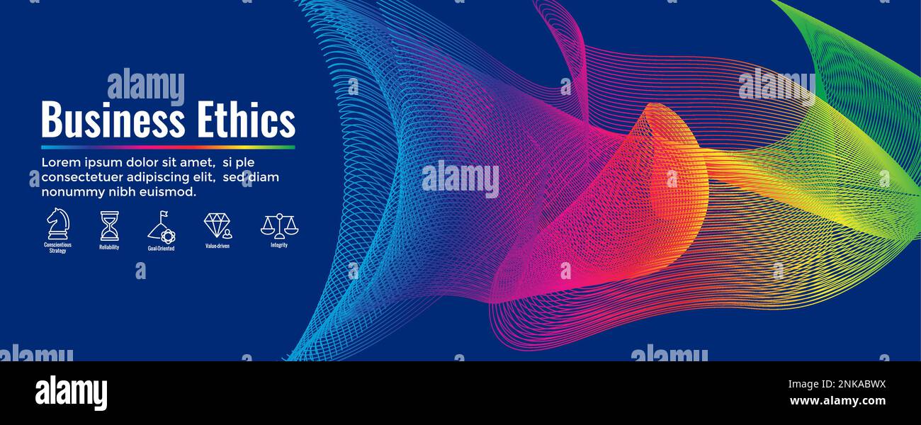 Business and Corporate Ethics Showing Company Values Icon Set with Web ...