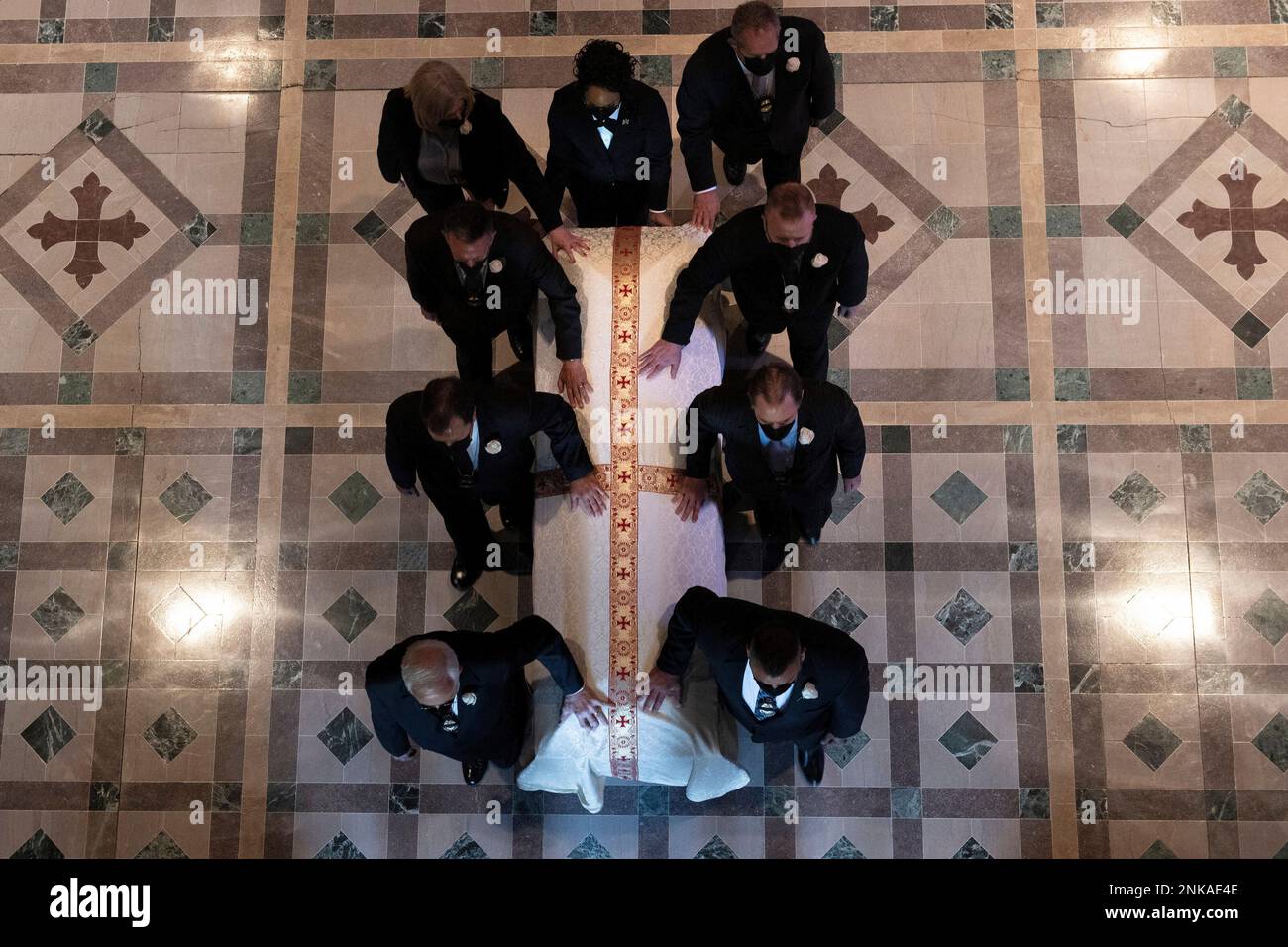 The escorted casket of former Secretary of State Madeleine Albright is ...