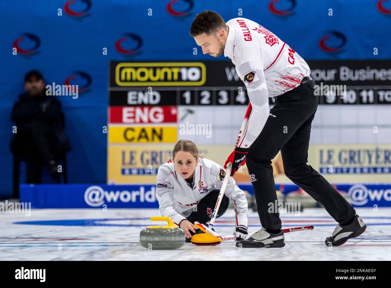 Canada's Jocelyn Peterman and Brett Gallant, right, in action during ...
