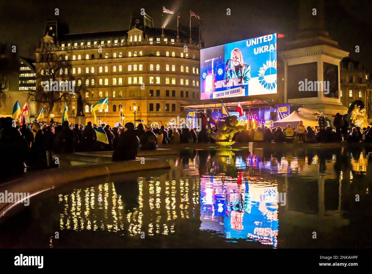U.S. Ambassador Jane Hartley speaking at the United for Ukraine Vigil ...