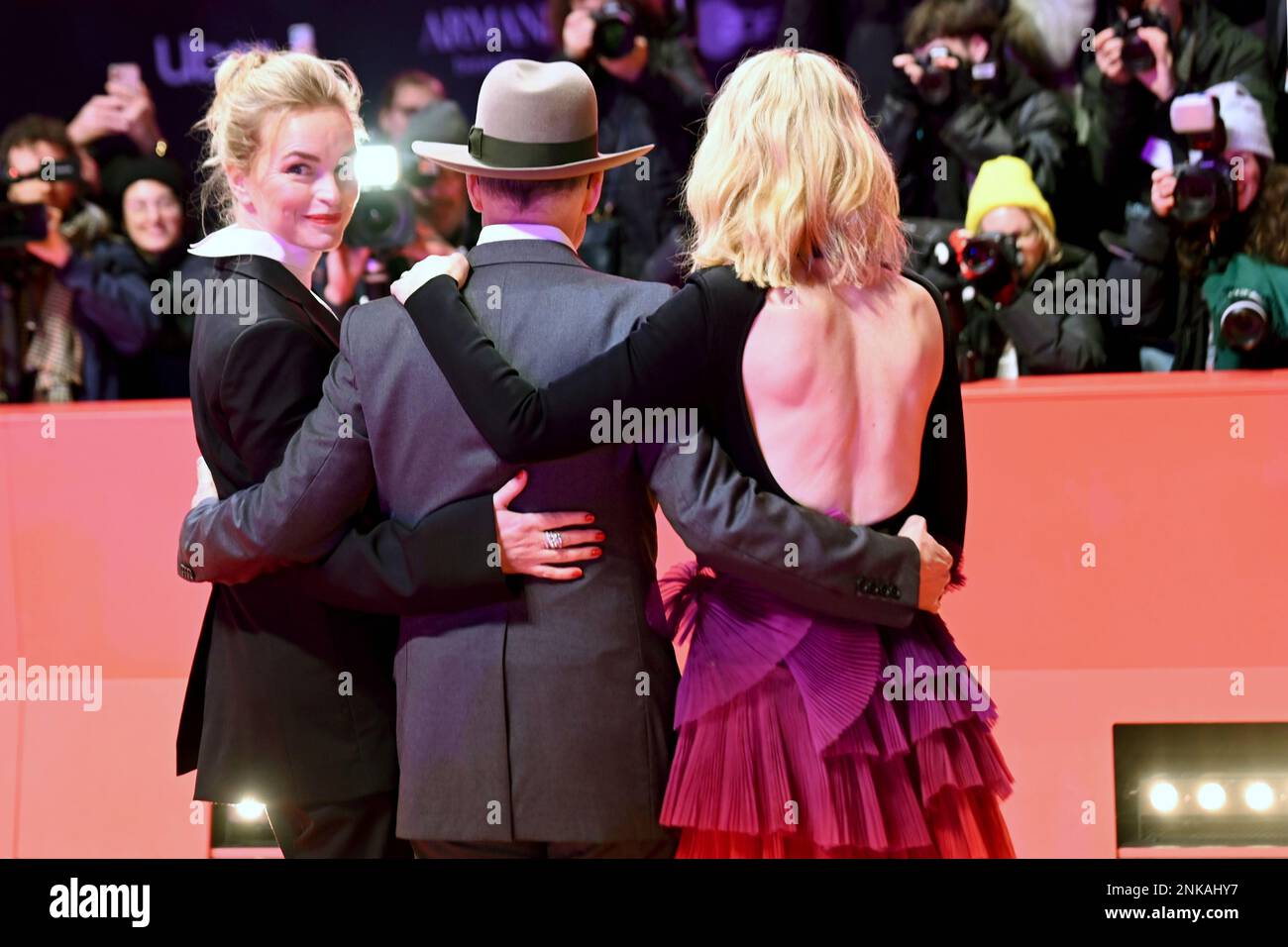 From left, actors Nina Hoss, director Todd Field and actor Cate Blanchett arrive for the ...