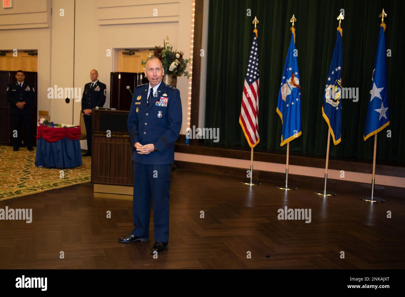 U.S. Air Force Maj. Gen. John Wilcox, outgoing commander, Air Force ...