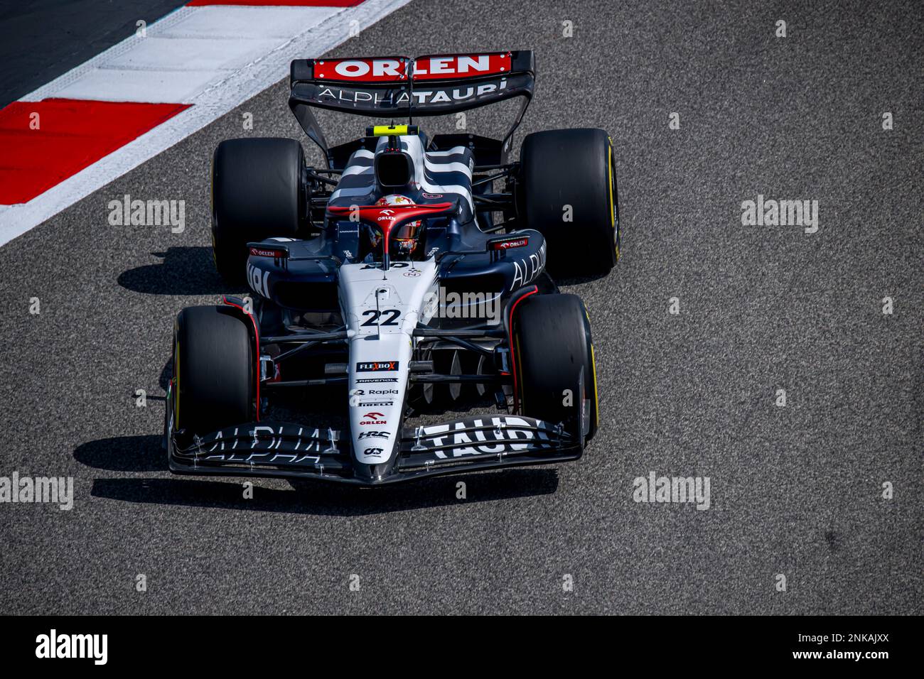Sakhir, Bahrain, 23rd Feb 2023, Yuki Tsunoda, from Japan competes for ...