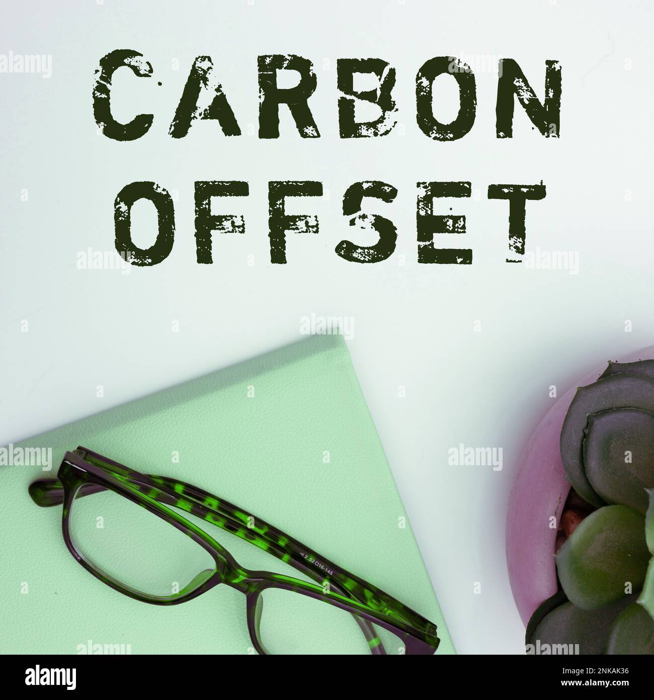 Text showing inspiration Carbon Offset. Business idea Reduction in ...